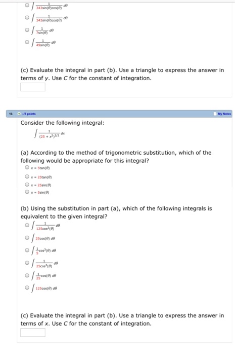 Solved Consider the following integral: (a) According to the | Chegg.com Solved Consider the following integral: (a) According to the | Chegg.com