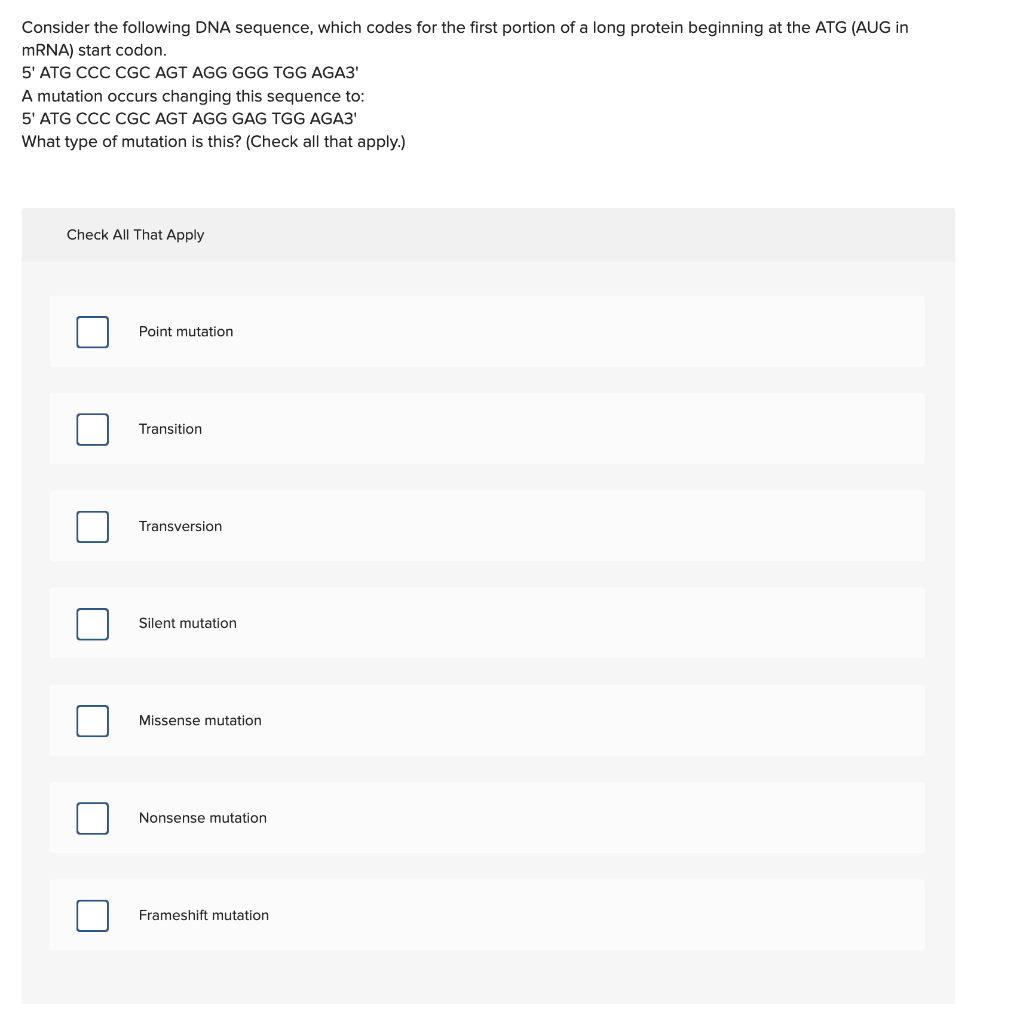Solved Consider the following DNA sequence, which codes for | Chegg.com