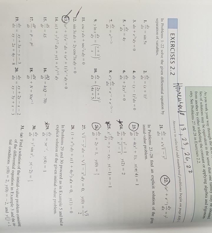 Solved 10 CHAPTER 1 INTRODUCTION TO DIFFERENTIAL EQUATION | Chegg.com