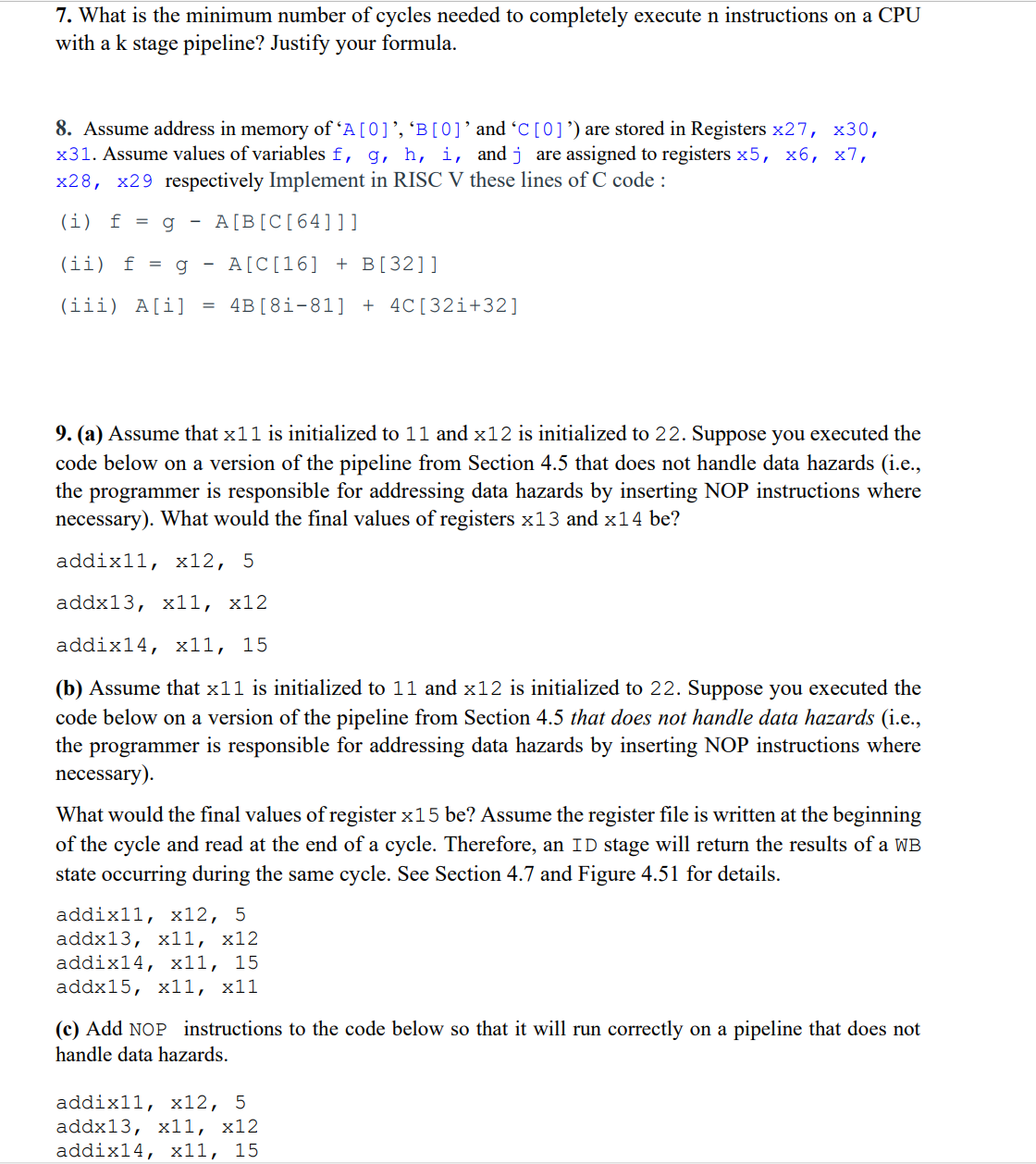 Solved 7. What is the minimum number of cycles needed to | Chegg.com