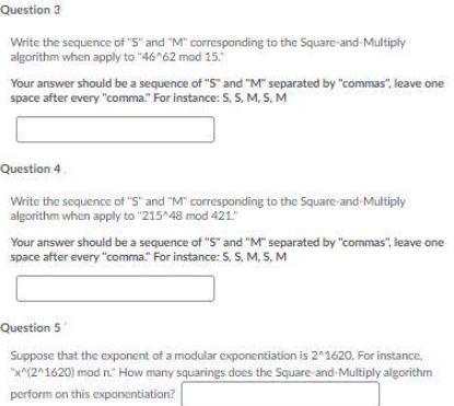 Solved Question 3 Write the sequence of "S" and "M" | Chegg.com