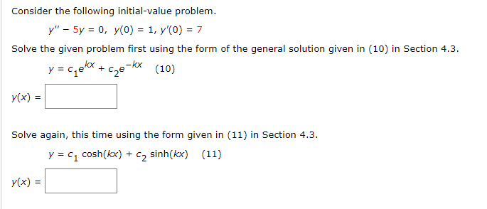 Solved Consider the following initial-value problem. y'' − | Chegg.com