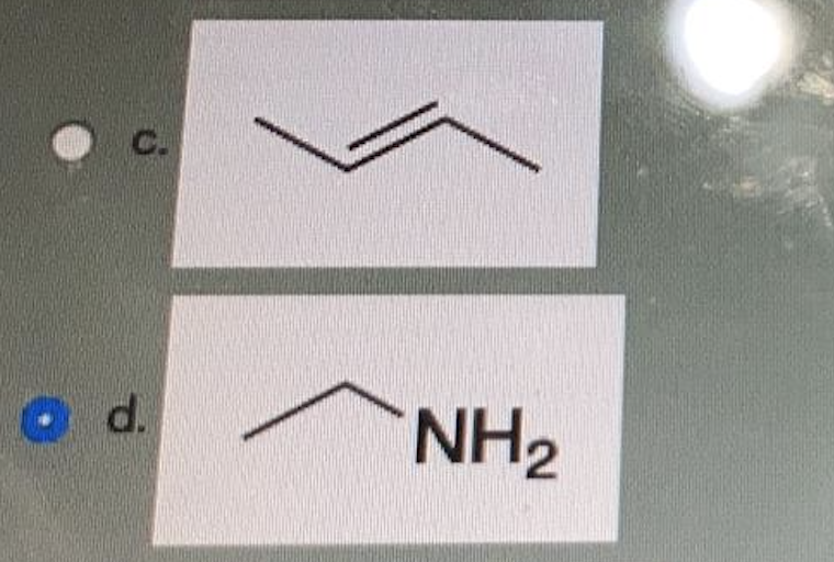 Solved The bromine test is positive when the reddish color | Chegg.com