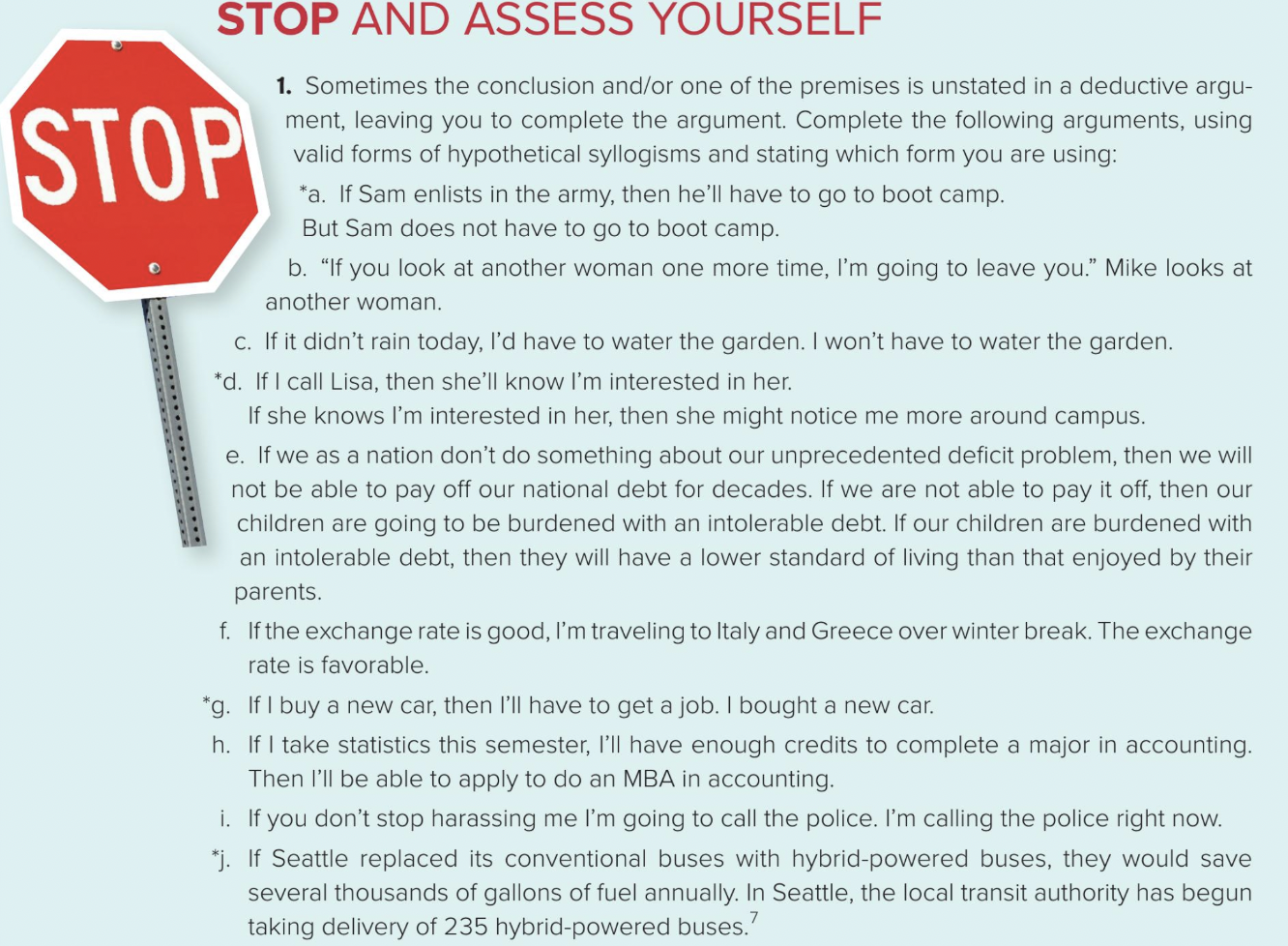 Solved STOP AND ASSESS YOURSELF STOP 1. Sometimes the | Chegg.com