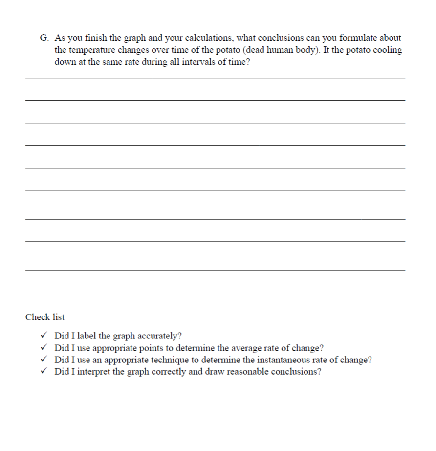 Solved Part B. Estimating Time of Death In this experiment | Chegg.com
