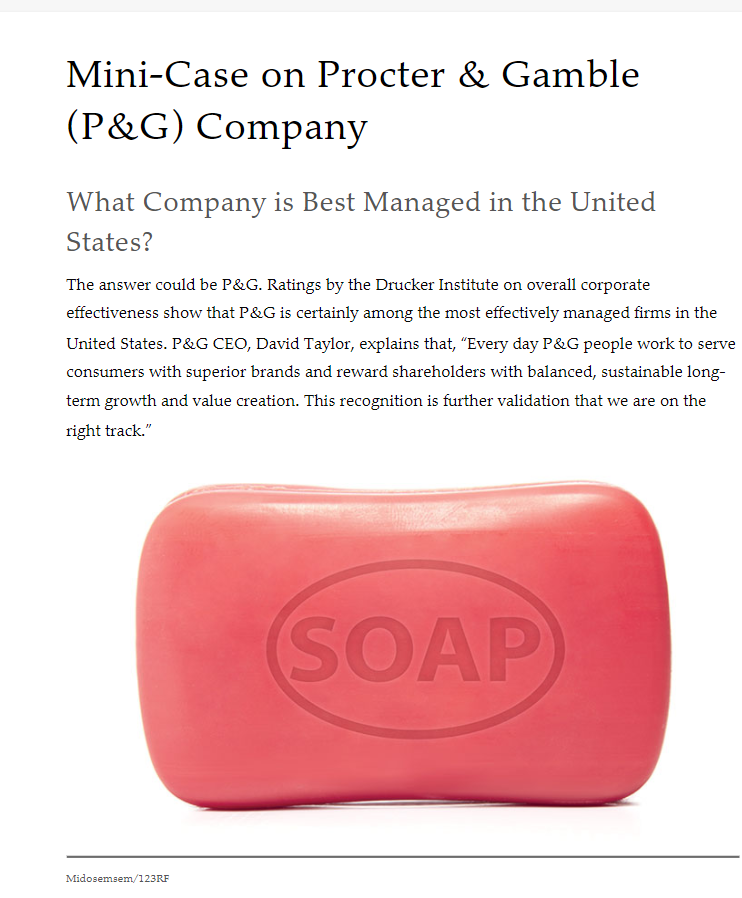 Solved Mini-Case on Procter & Gamble (P&G) Company What | Chegg.com