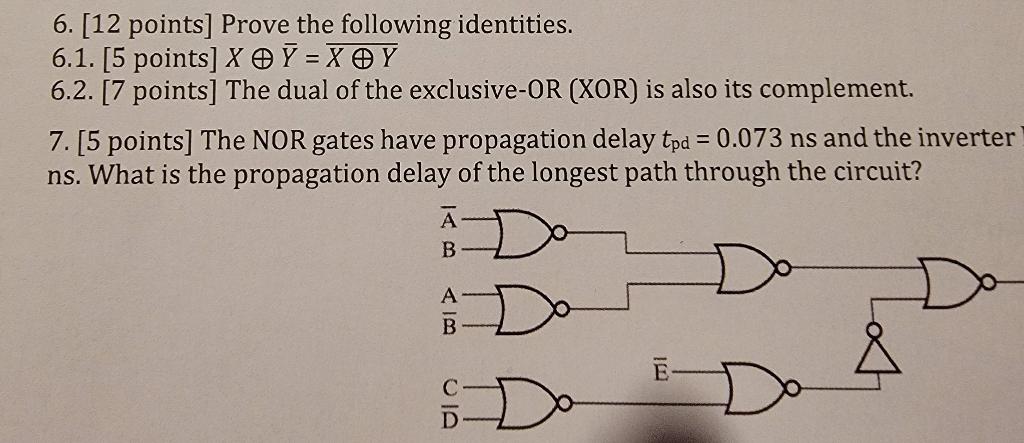 Solved 6. [12 points] Prove the following identities. 6.1. | Chegg.com