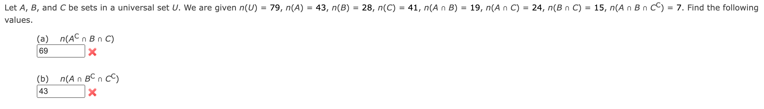 Solved Let A,B, and C be sets in a universal set U. We are | Chegg.com
