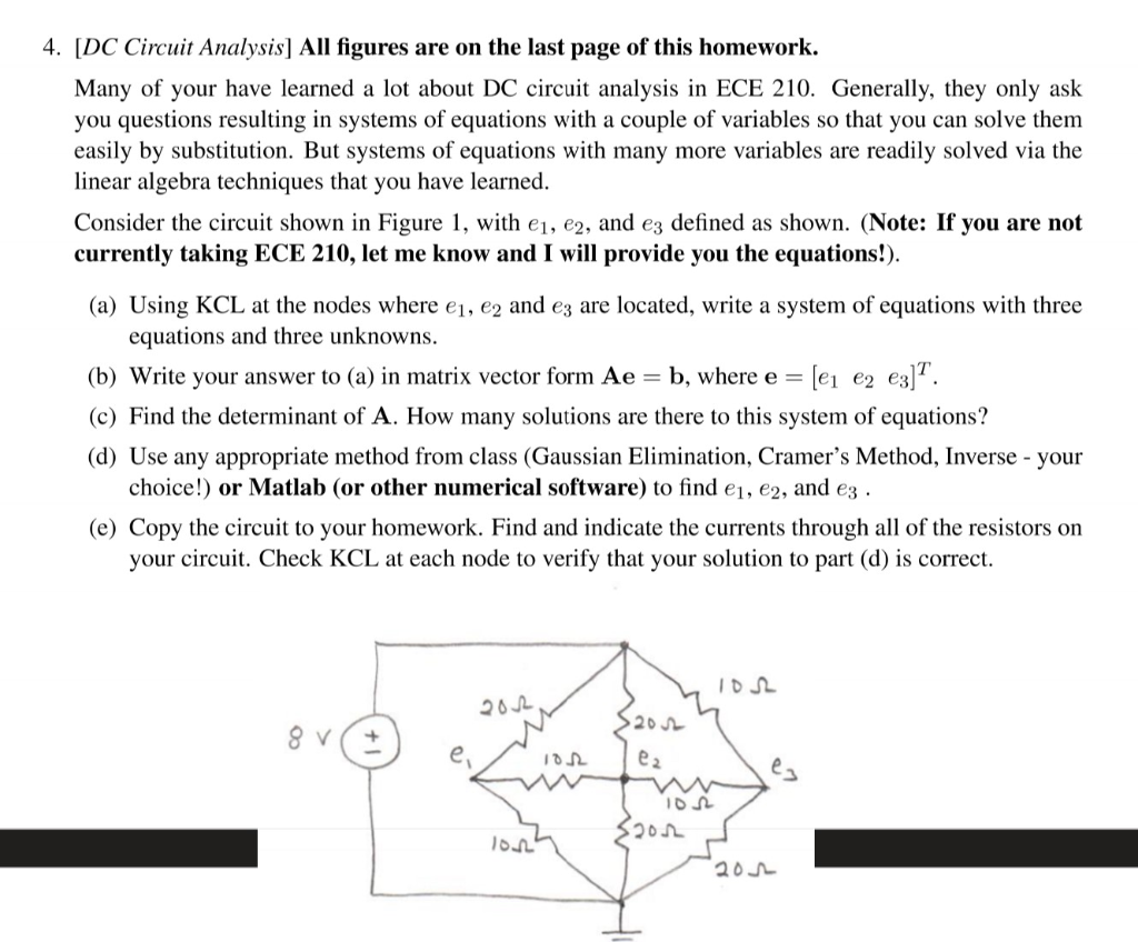 Solved 4. [DC Circuit Analysis] All figures are on the last | Chegg.com