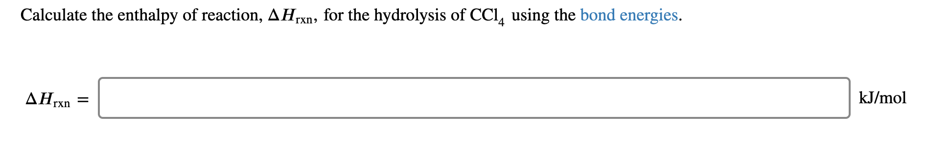 Solved Calculate the enthalpy of reaction, AHrxn, for the | Chegg.com