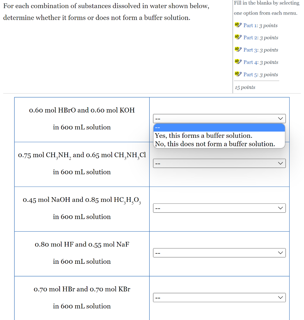 Solved \begin{tabular}{l|l} For each combination of | Chegg.com