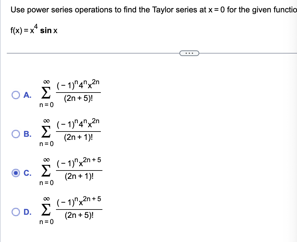 Solved Use power series operations to find the Taylor series | Chegg.com