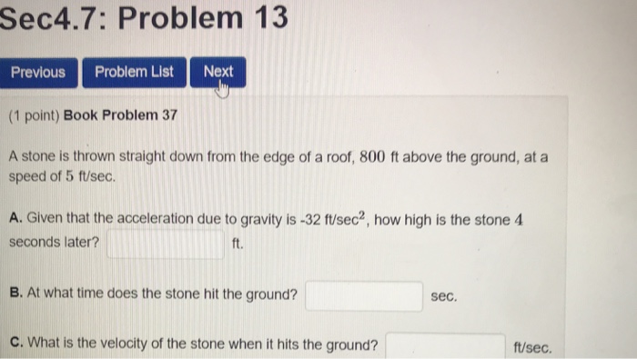 Solved Sec4.7: Problem 13 Previous Problem ListNext (1 | Chegg.com