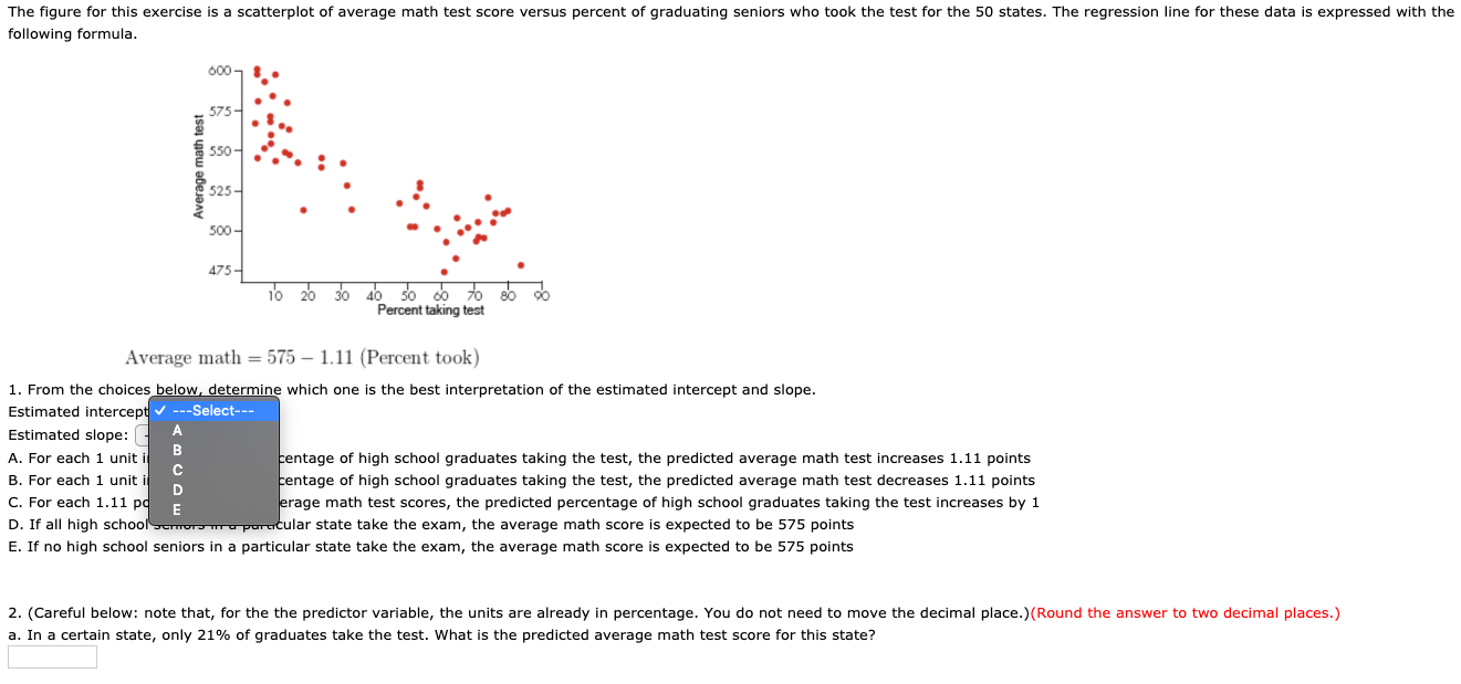 Solved The figure for this exercise is a scatterplot of | Chegg.com