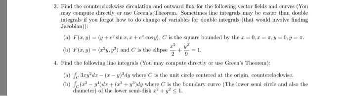 Solved Find the counterclockwise circulation and outward | Chegg.com
