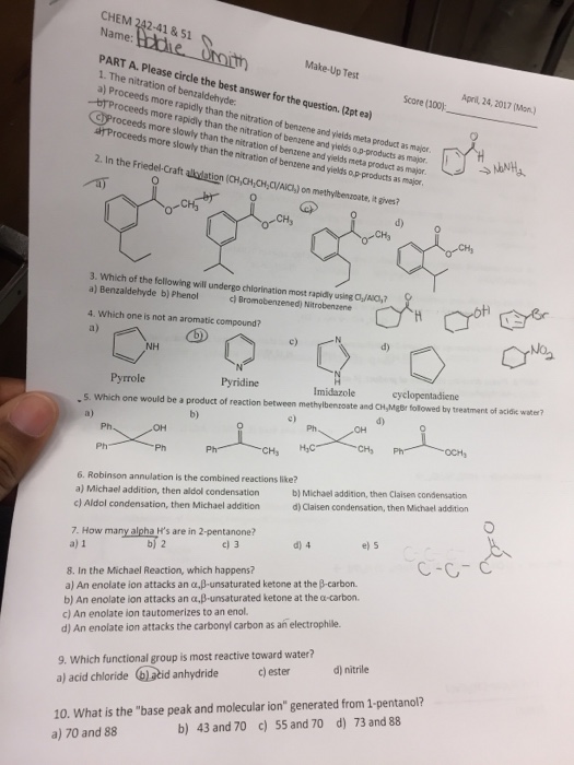 Solved The nitration of benzaldehyde: a) Proceeds more | Chegg.com