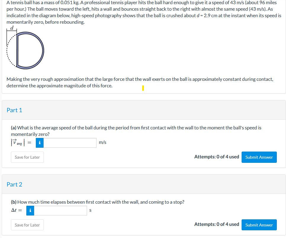 Solved A tennis ball has a mass of 0.051 kg. A professional | Chegg.com