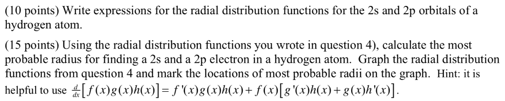 Solved (10 points) Write expressions for the radial | Chegg.com