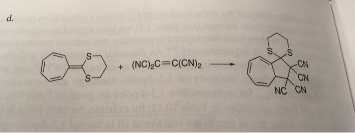 Solved d. (NC)2C=C(CN) 2 CN CN NC CN + | Chegg.com