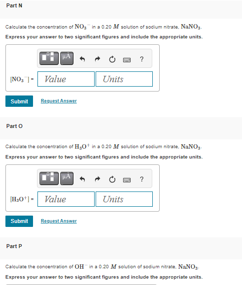 Solved Calculate the concentrations of all species present | Chegg.com