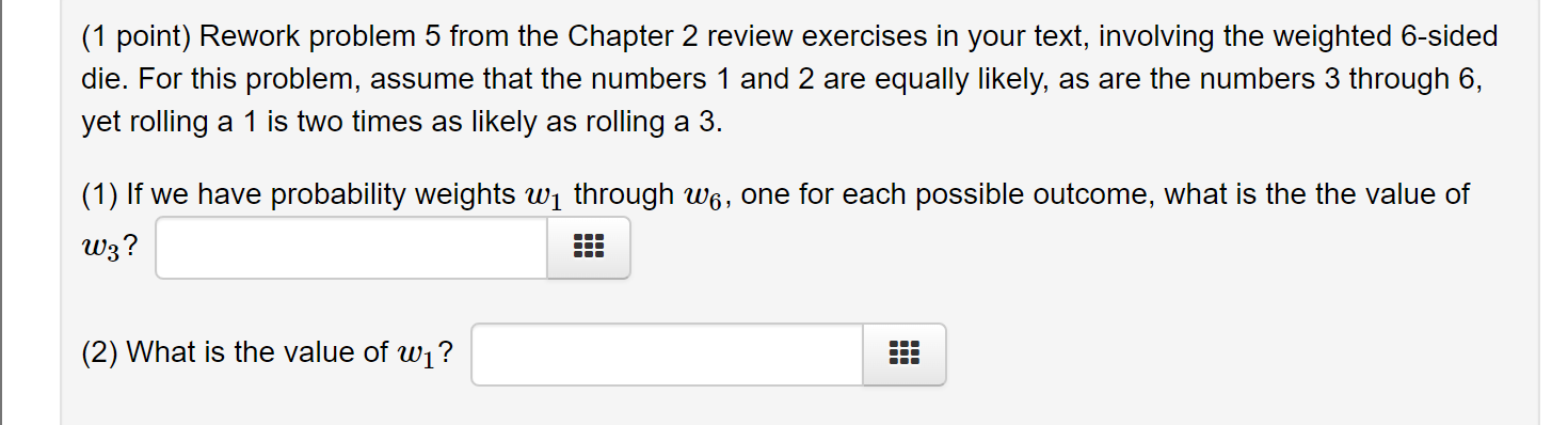 (1 point) Rework problem 5 from the Chapter 2 review | Chegg.com