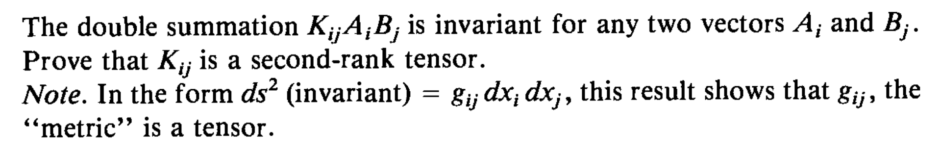 Solved The double summation KijAiBj is invariant for any two | Chegg.com