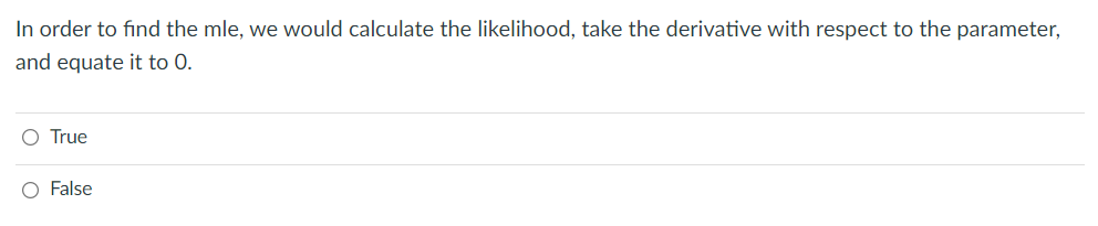 Solved In order to find the mle, we would calculate the | Chegg.com