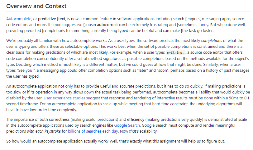 Overview and Context Autocomplete, or predictive | Chegg.com
