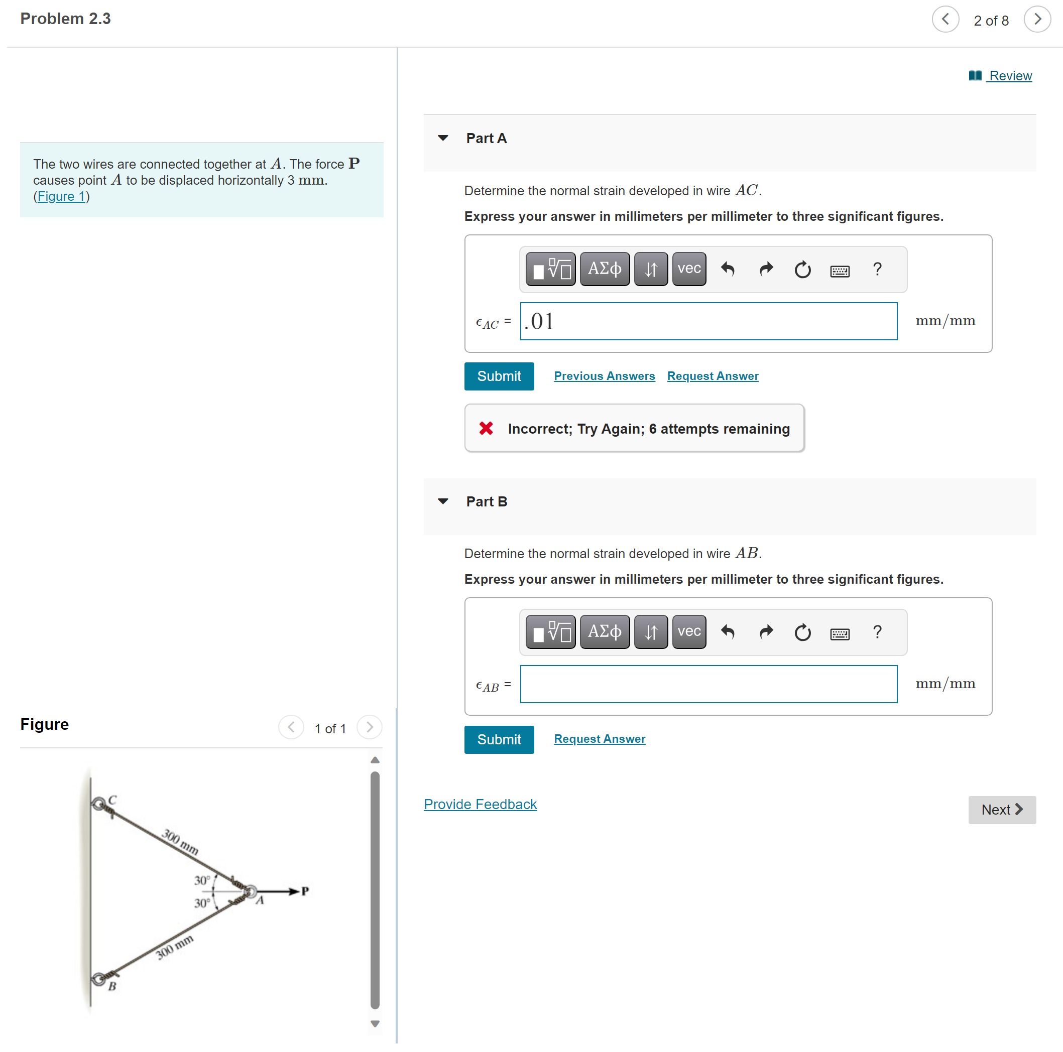 Solved Part AThe two wires are connected together at A. ﻿The | Chegg.com