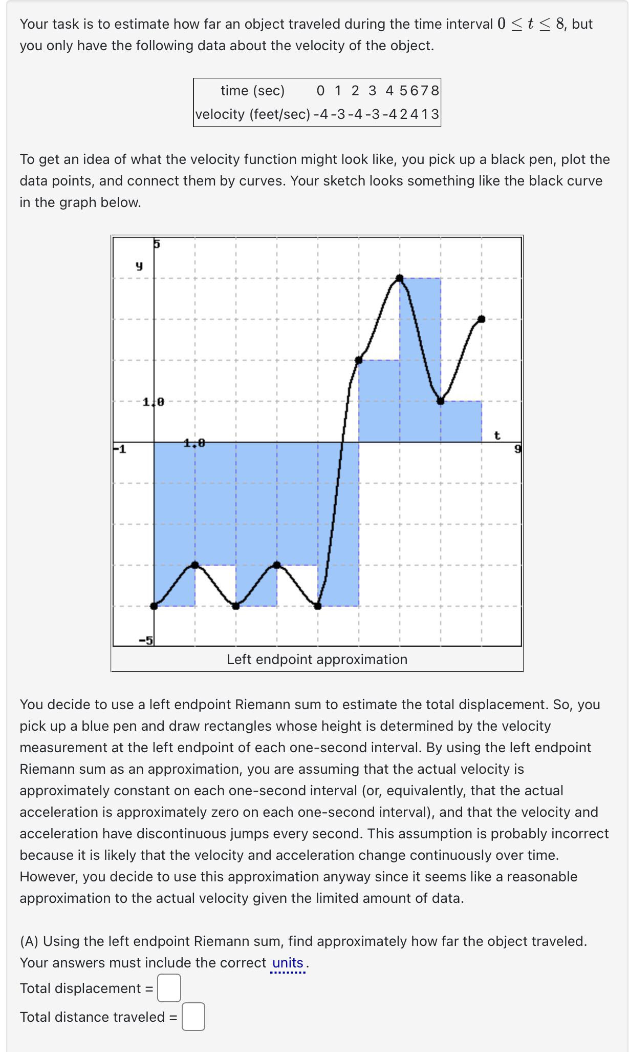 Solved Your task is to estimate how far an object traveled | Chegg.com