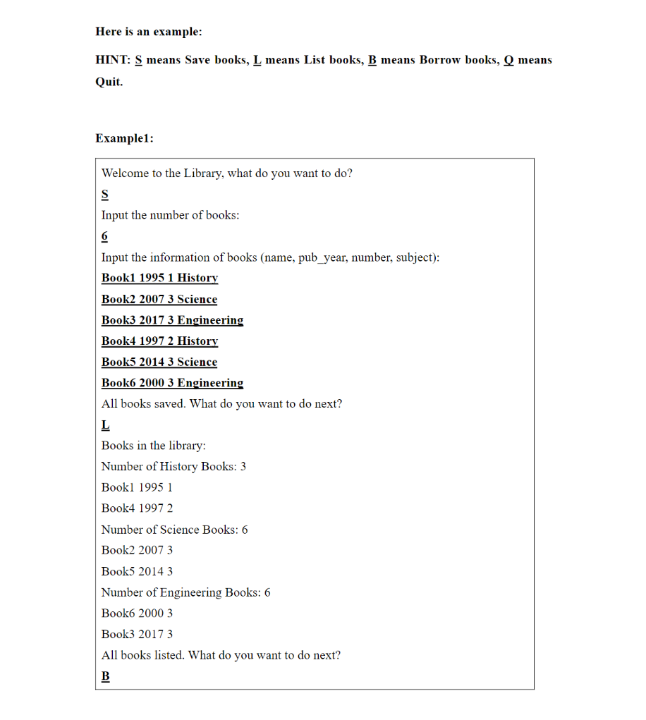 Solved Q2. Library borrowing system In this question, you | Chegg.com