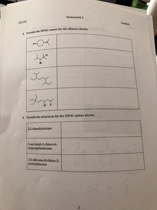 Solved Provide the IUPAC names for the alkanes shown. | Chegg.com