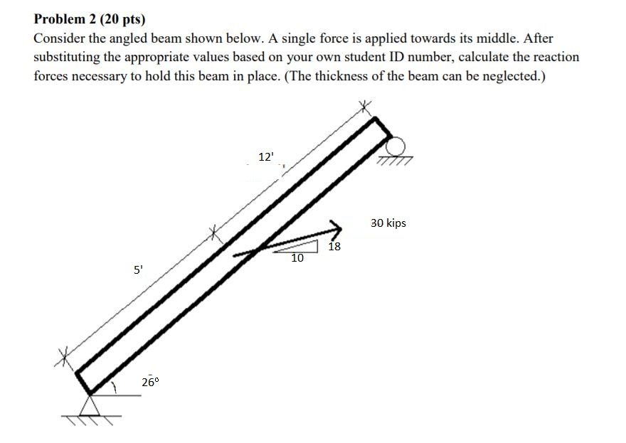 Reaction Forces On Angled Beam - The Best Picture Of Beam Reaction Forces On Angled Beam - The Best Picture Of Beam