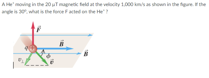 Solved A Het moving in the 20 ut magnetic field at the | Chegg.com