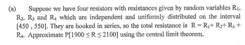 (a) ﻿Suppose we have four resistors with resistances | Chegg.com