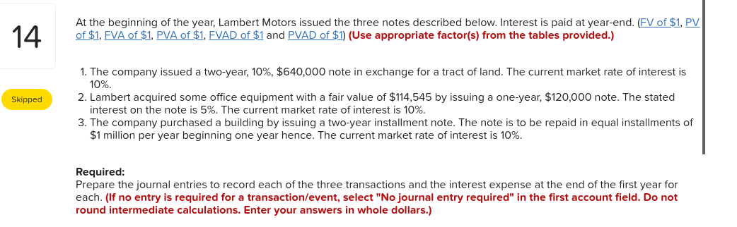 Solved 14 At the beginning of the year, Lambert Motors | Chegg.com