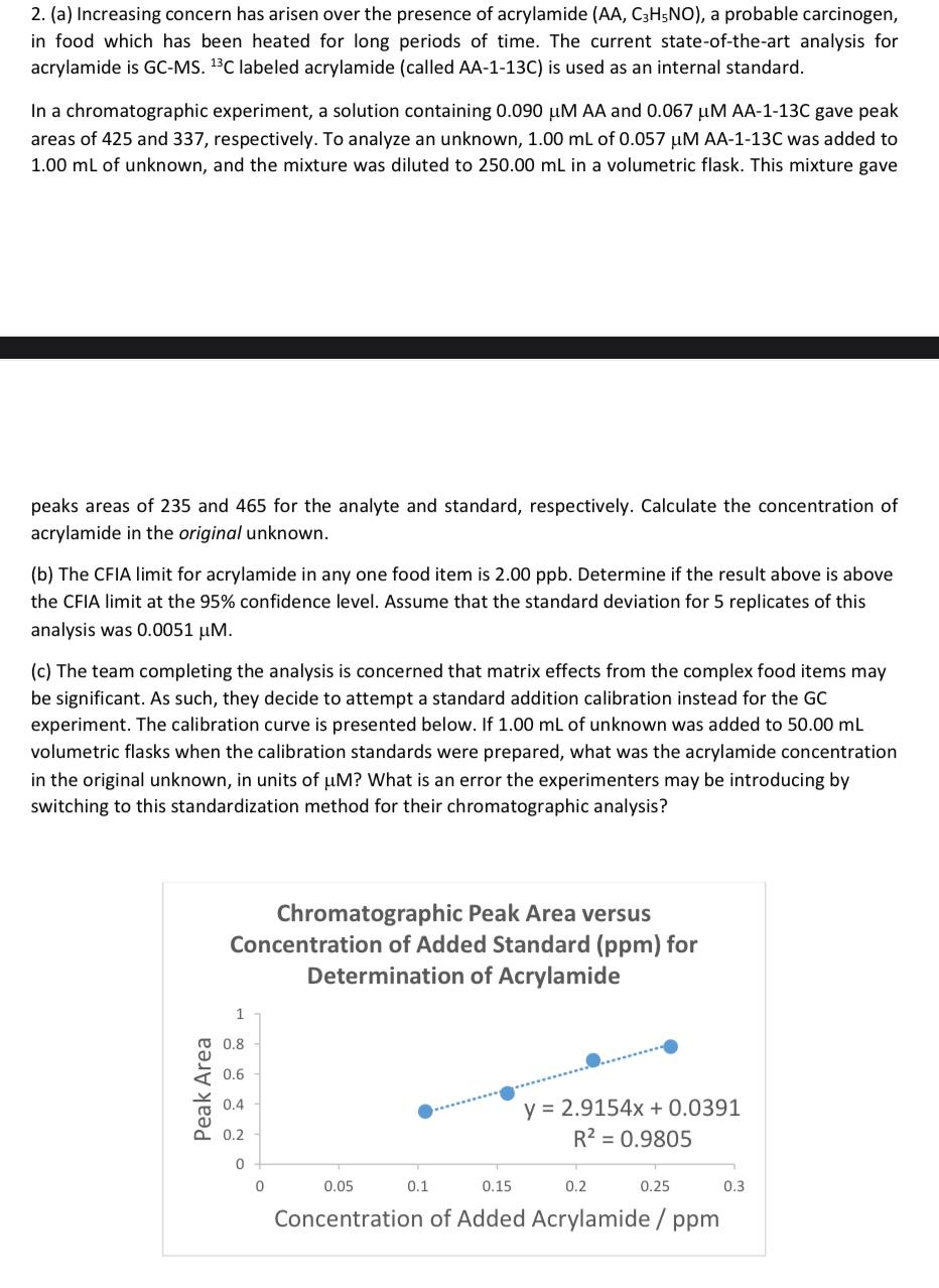 Solved 2. (a) Increasing concern has arisen over the | Chegg.com