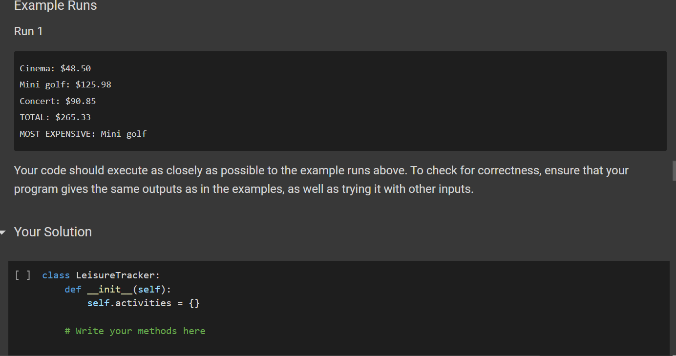 Solved b) The print_summary method This method takes no | Chegg.com