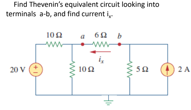 Solved Find Thevenin's equivalent circuit looking into | Chegg.com