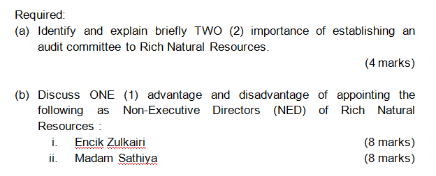 Solved Question 5 Rich Natural Resources (Rich) is a retail | Chegg.com