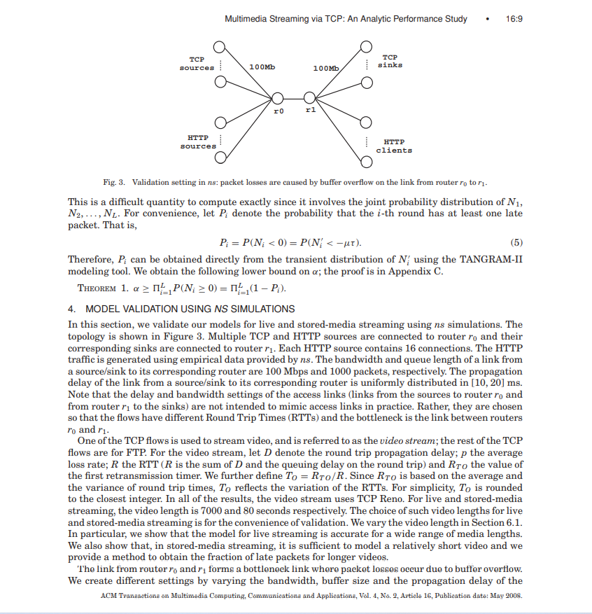 Solved TCP is widely used in commercial multimedia streaming | Chegg.com