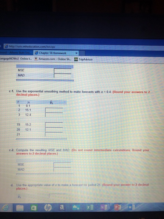 Solved BUSINESS STATISTICS Chapter 18 Homework Question 4 | Chegg.com