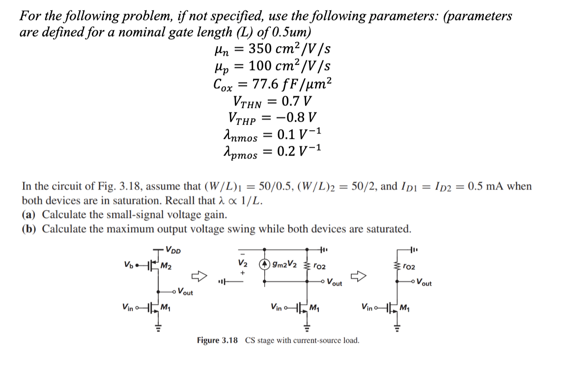 Solved For the following problem, if not specified, use the | Chegg.com