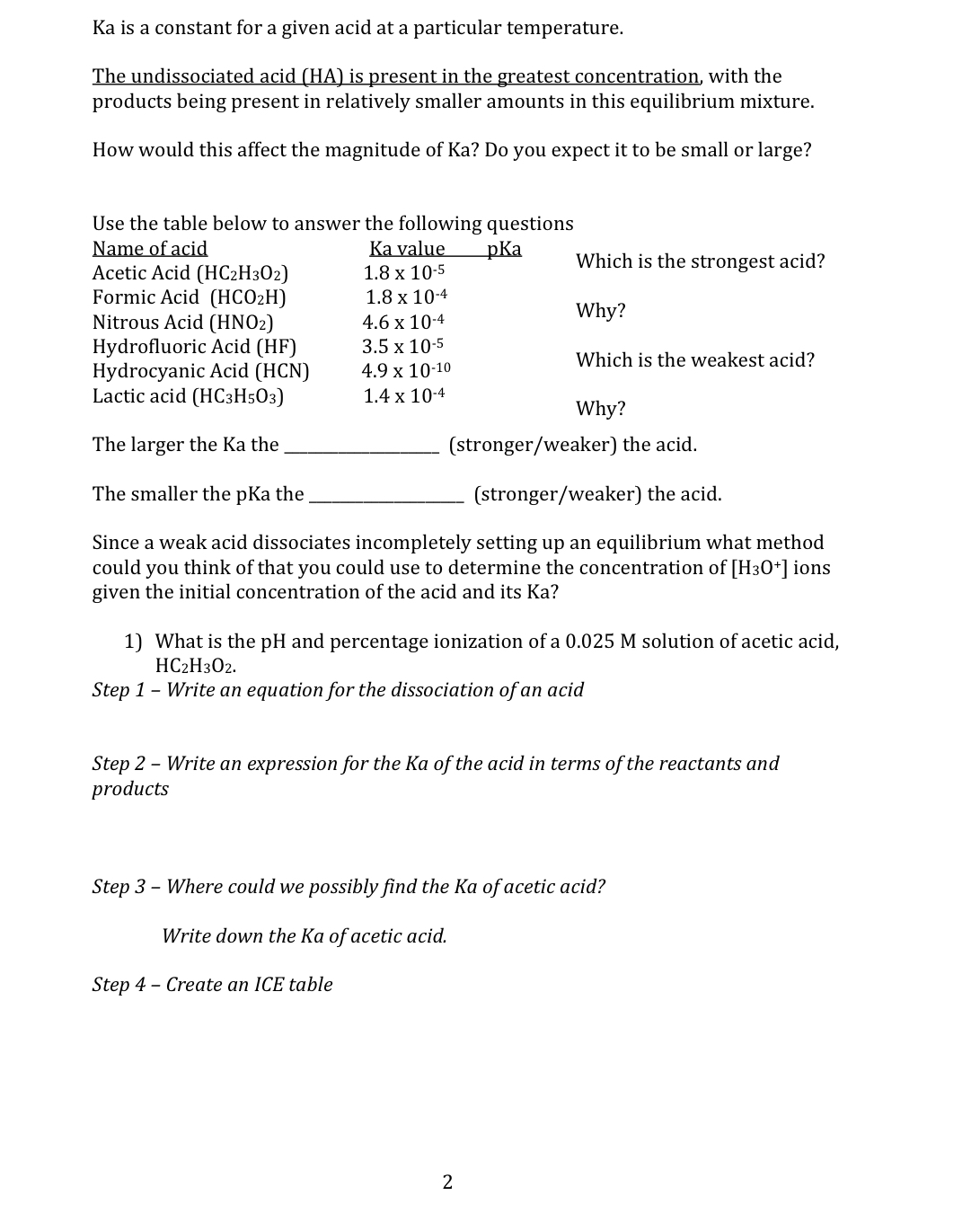 Solved by an EXPERT Ka is a constant for a given acid at a particular | Chegg.com