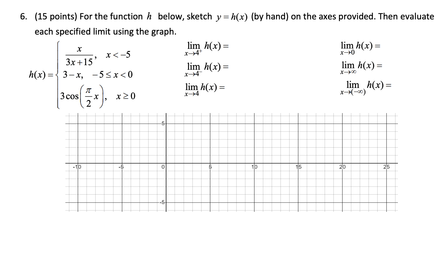 Solved 6). (Calculus) Answer if you know how to complete it | Chegg.com
