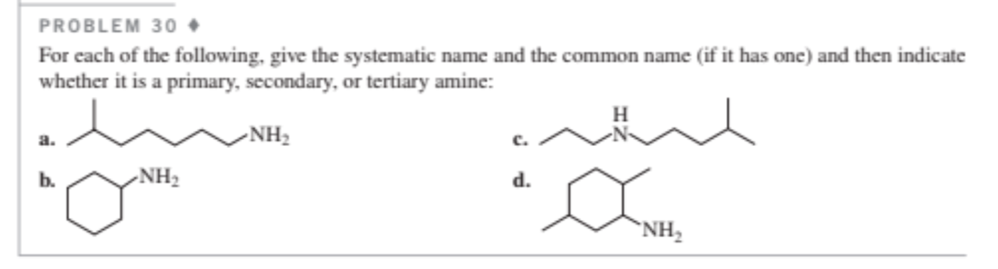 Solved PROBLEM 30 ♦ For each of the following, give the | Chegg.com