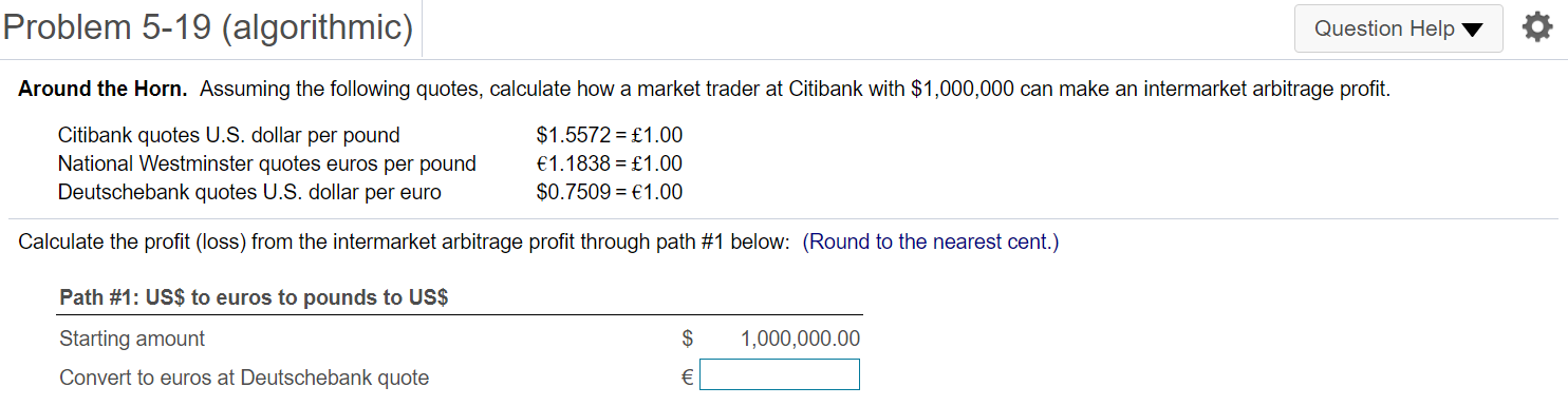 Solved Problem 5-19 (algorithmic) Question Help Around the | Chegg.com