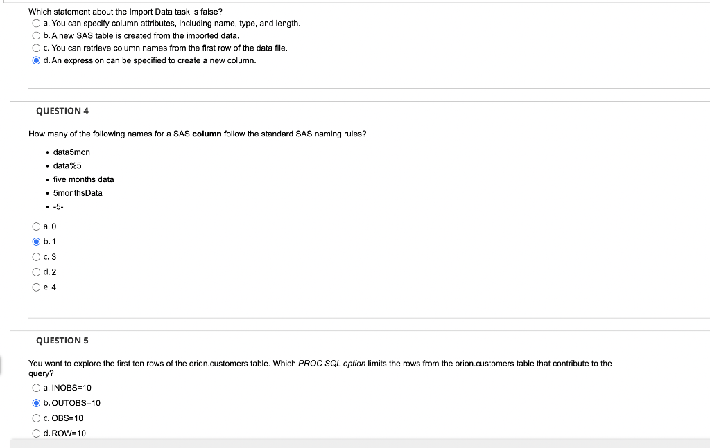 Solved Which statement about the Import Data task is false? | Chegg.com