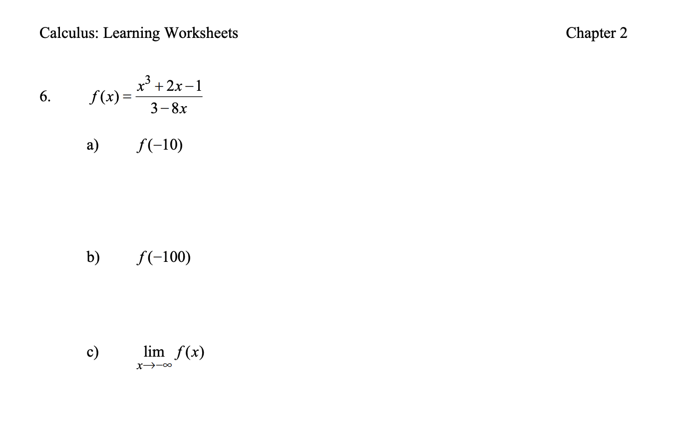 Solved In Problems 4–6, find each function value and limit. | Chegg.com