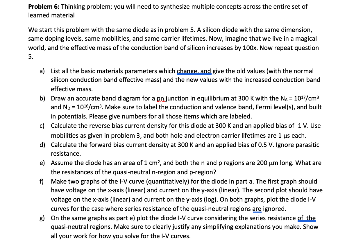Problem 6: Thinking problem; you will need to | Chegg.com